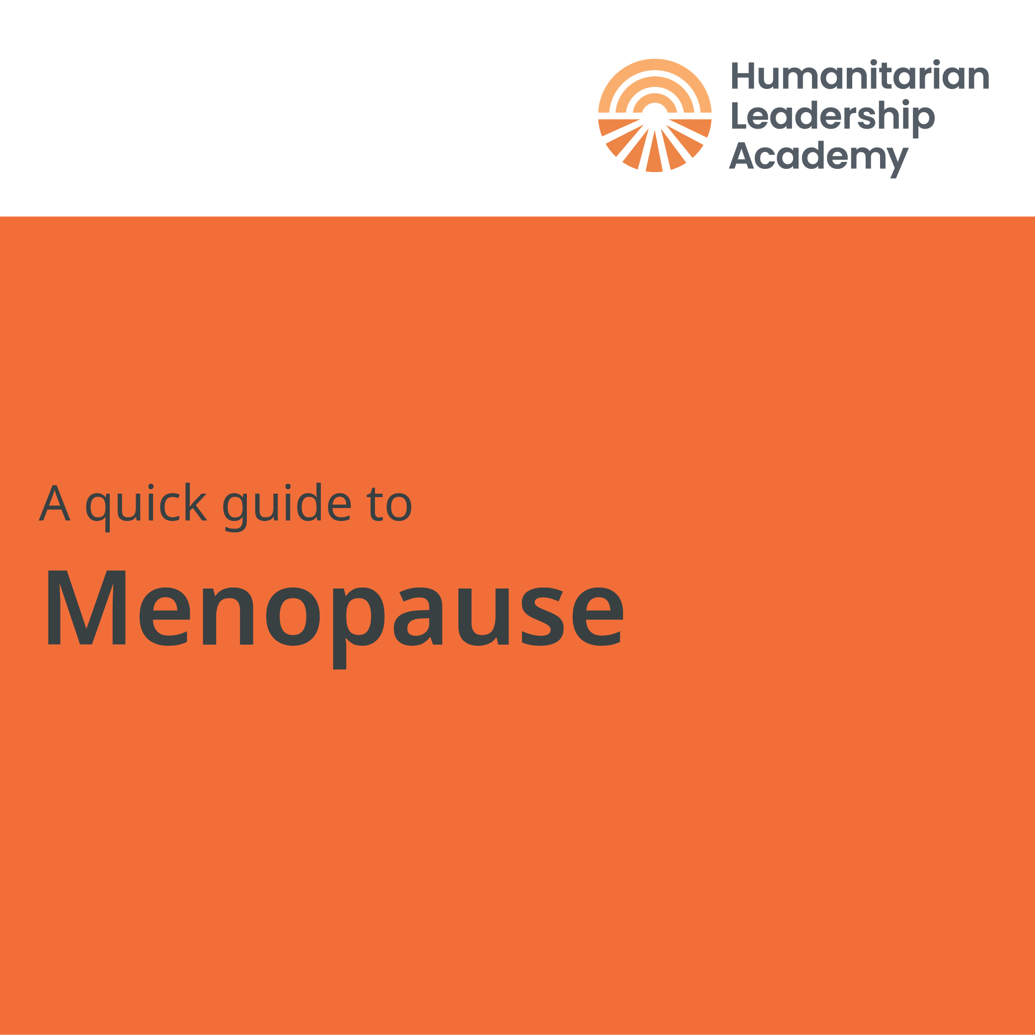 A Quick Guide To Menopause Humanitarian Leadership Academy