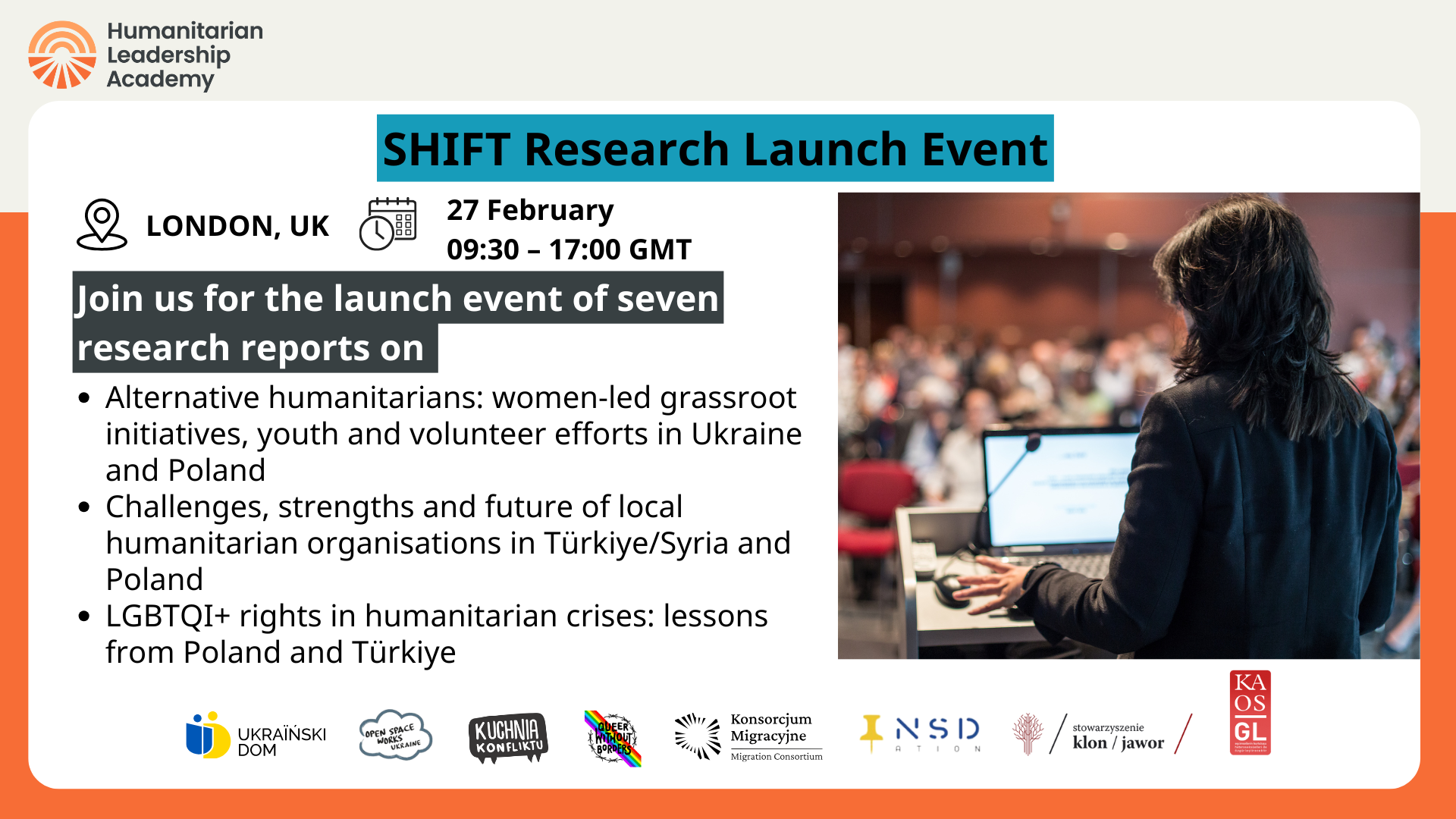 SHIFT Research Launch Event | Local Organisations and Alternative ...